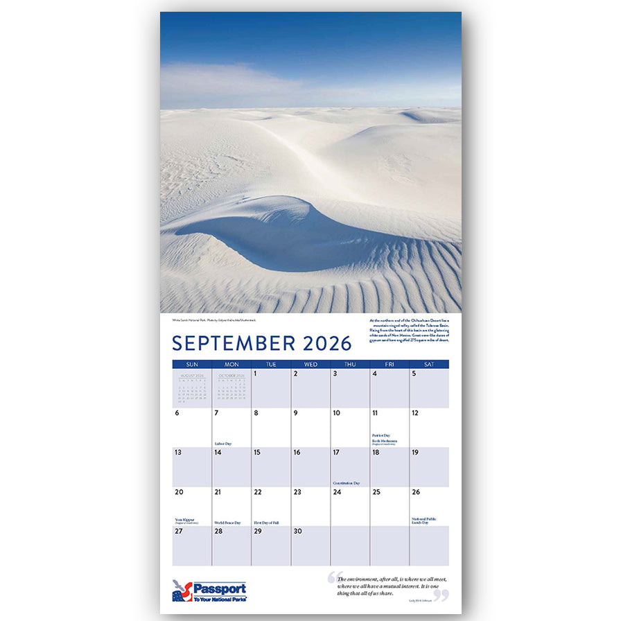 Passport To Your National Parks® 2026 Calendar — America's National Parks