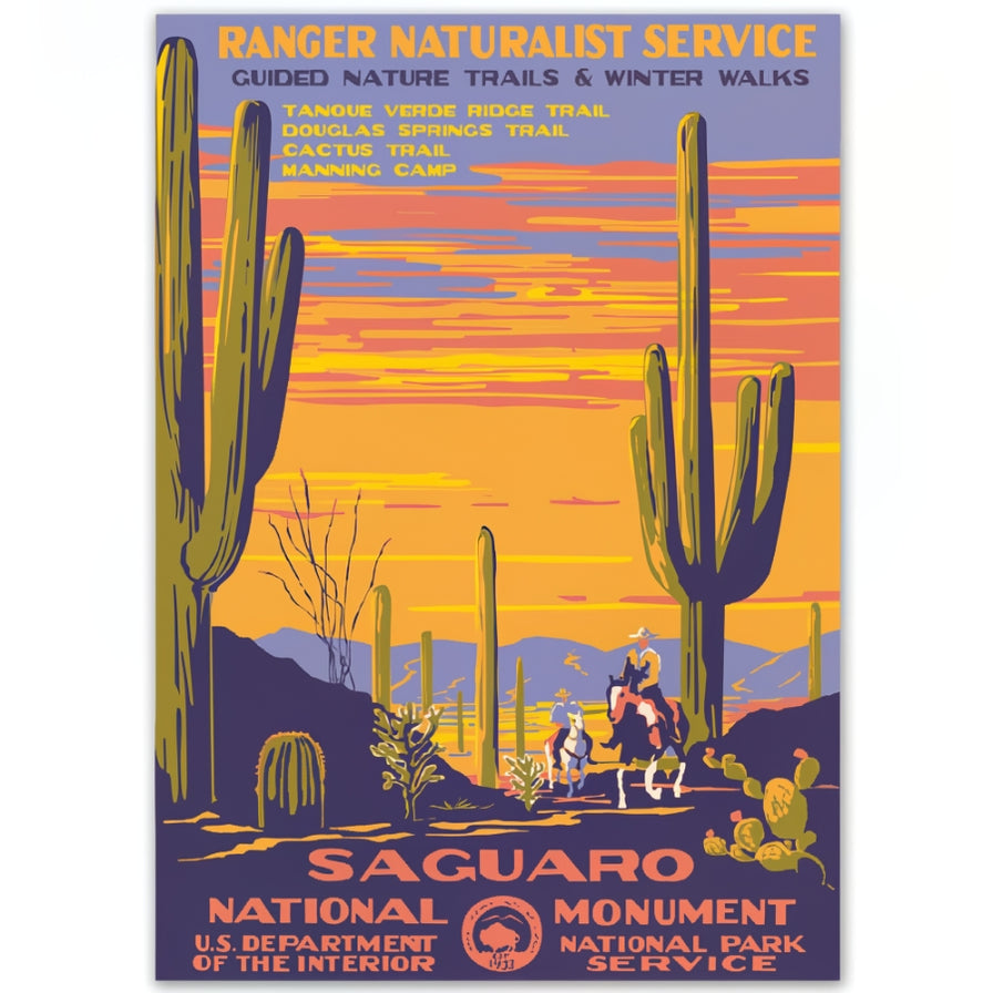 Saguaro National Park WPA Travel Poster — America's National Parks