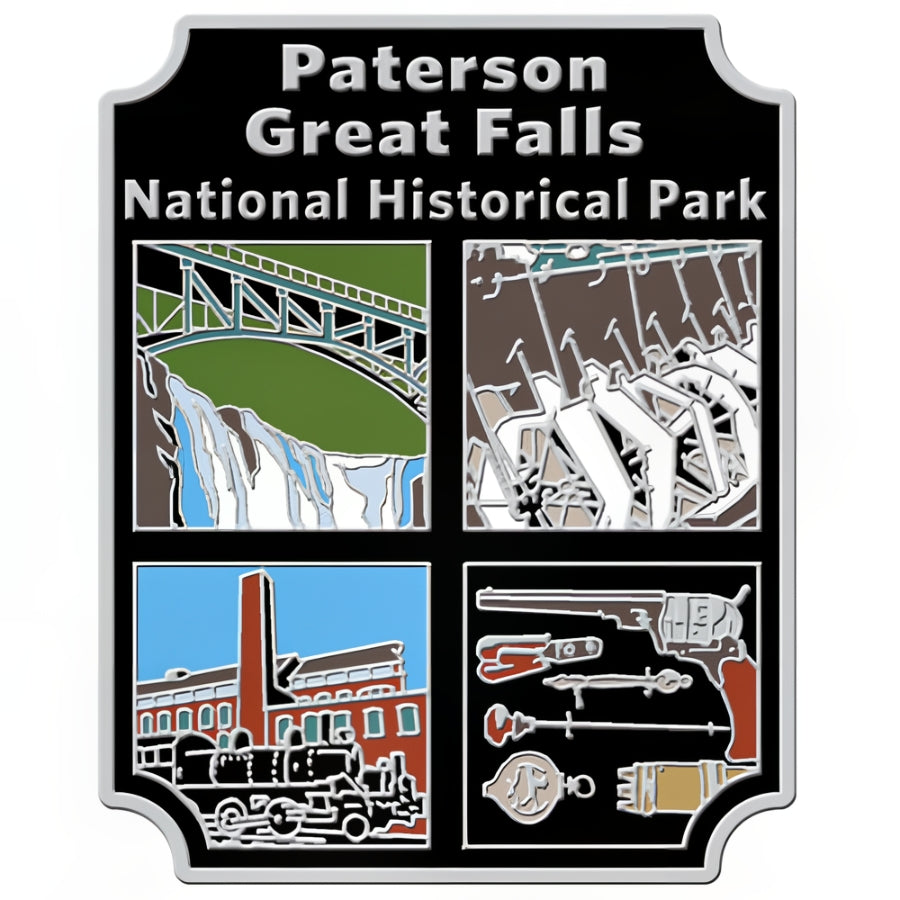 Paterson Great Falls Four Scene Magnet — America's National Parks