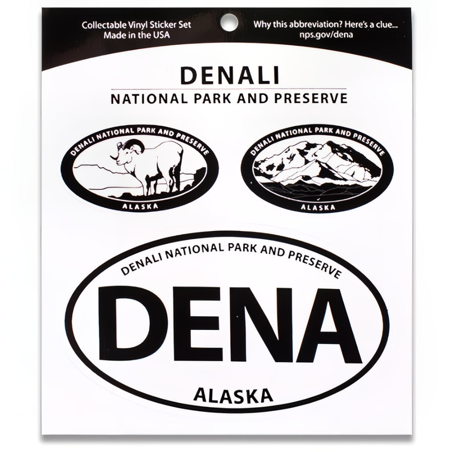 Denali NP Triple Decal — America's National Parks