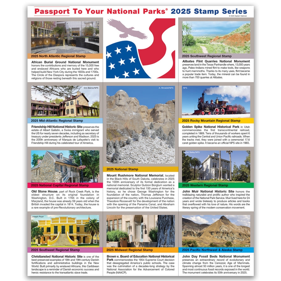 2025 Passport Stamp Set — America's National Parks