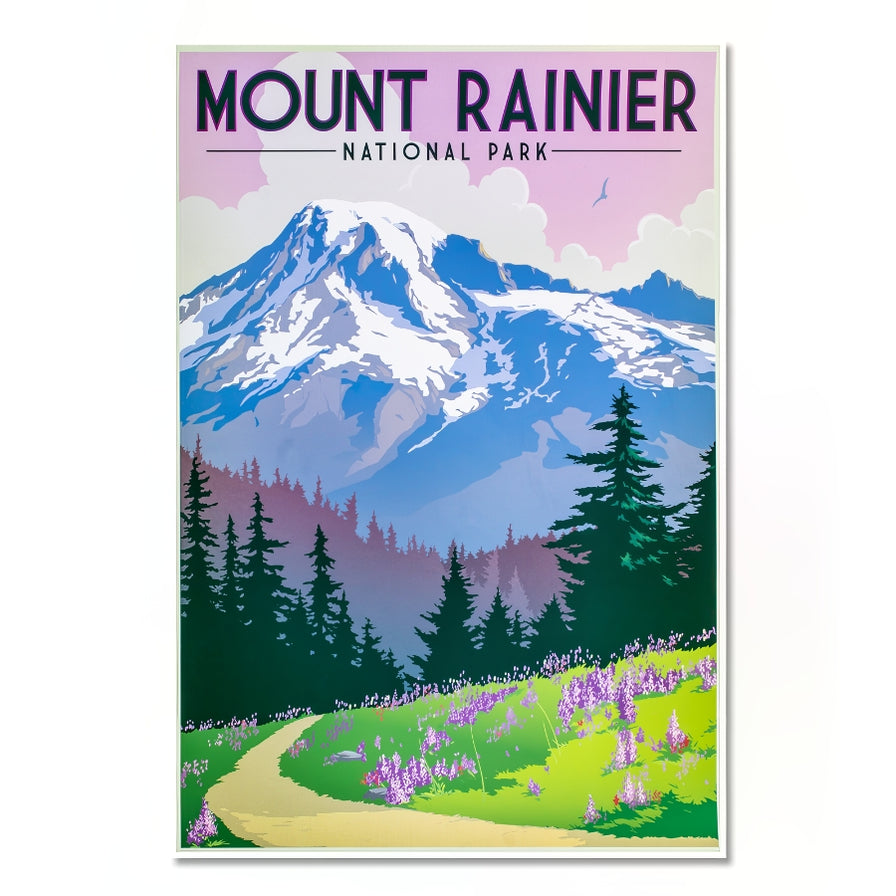 Mount Rainer National Park Poster — America's National Parks
