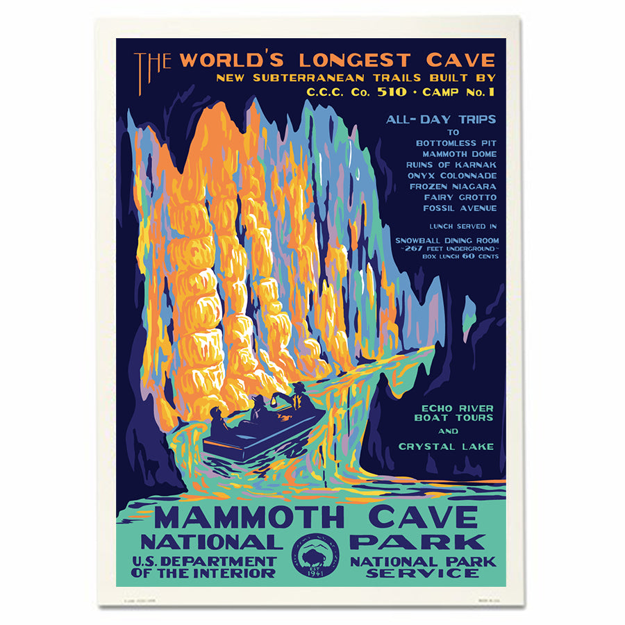 Mammoth Cave National Park WPA Travel Poster — America's National Parks