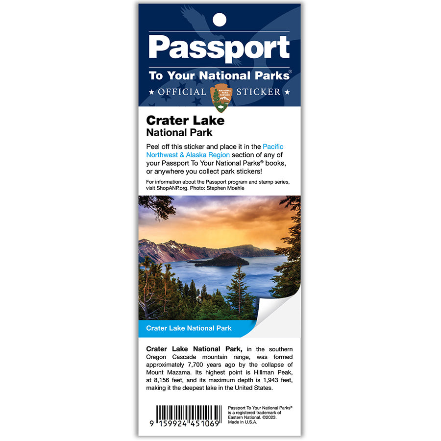 Crater Lake NP Passport Sticker — America's National Parks