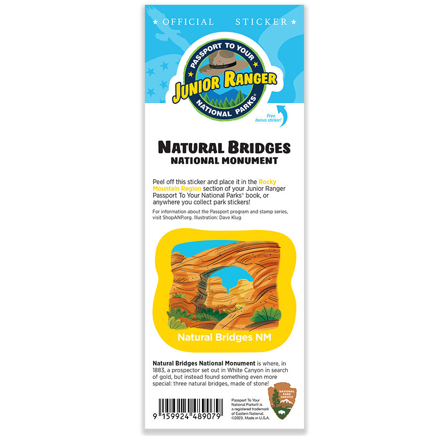 Natural Bridges NM Passport Junior Ranger Single Sticker — America's ...