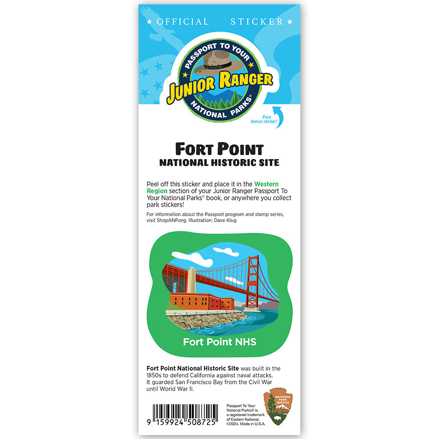 Fort Point NHS Passport Junior Ranger Single Sticker — America's ...