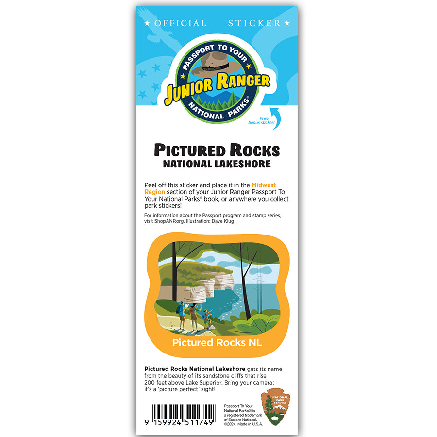 Pictured Rocks NL Passport Junior Ranger Single Sticker — America's ...