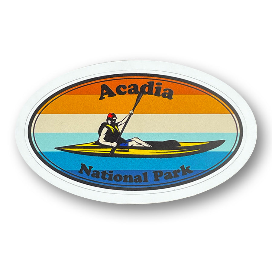 Acadia National Park Kayaker Decal — America's National Parks