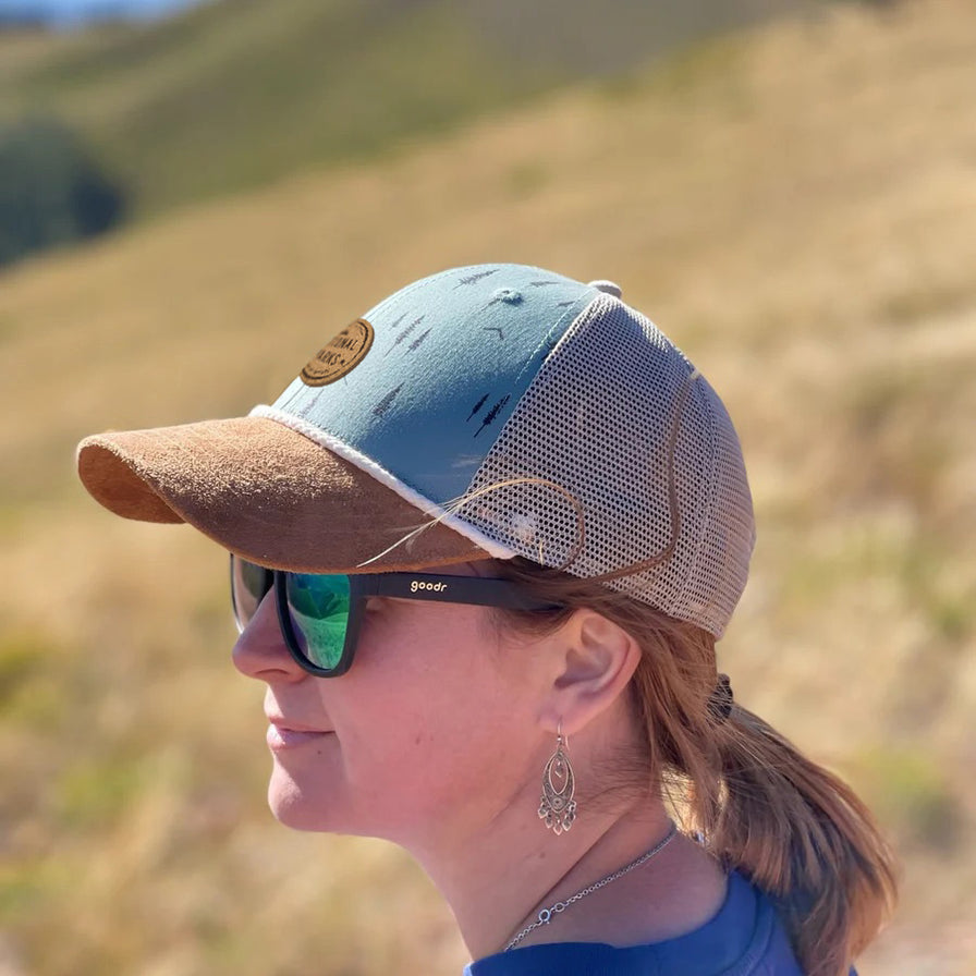 Get Stamped Evergreen Trucker Cap — America's National Parks