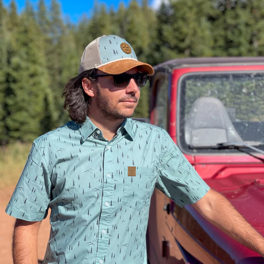 Get Stamped Evergreen Trucker Cap — America's National Parks