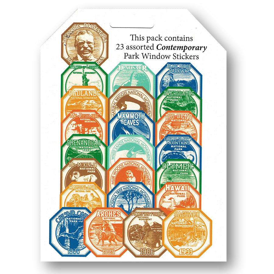 Contemporary Park Vinyl Window Sticker Pack — America's National Parks