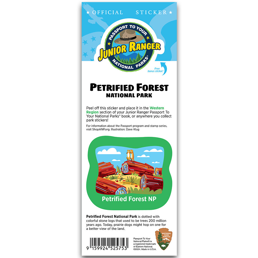 Petrified Forest NP Passport Junior Ranger Single Sticker — America's ...